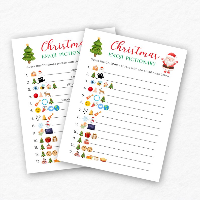 Christmas Emoji Pictionary | Kids & Adults | Christmas Songs ...