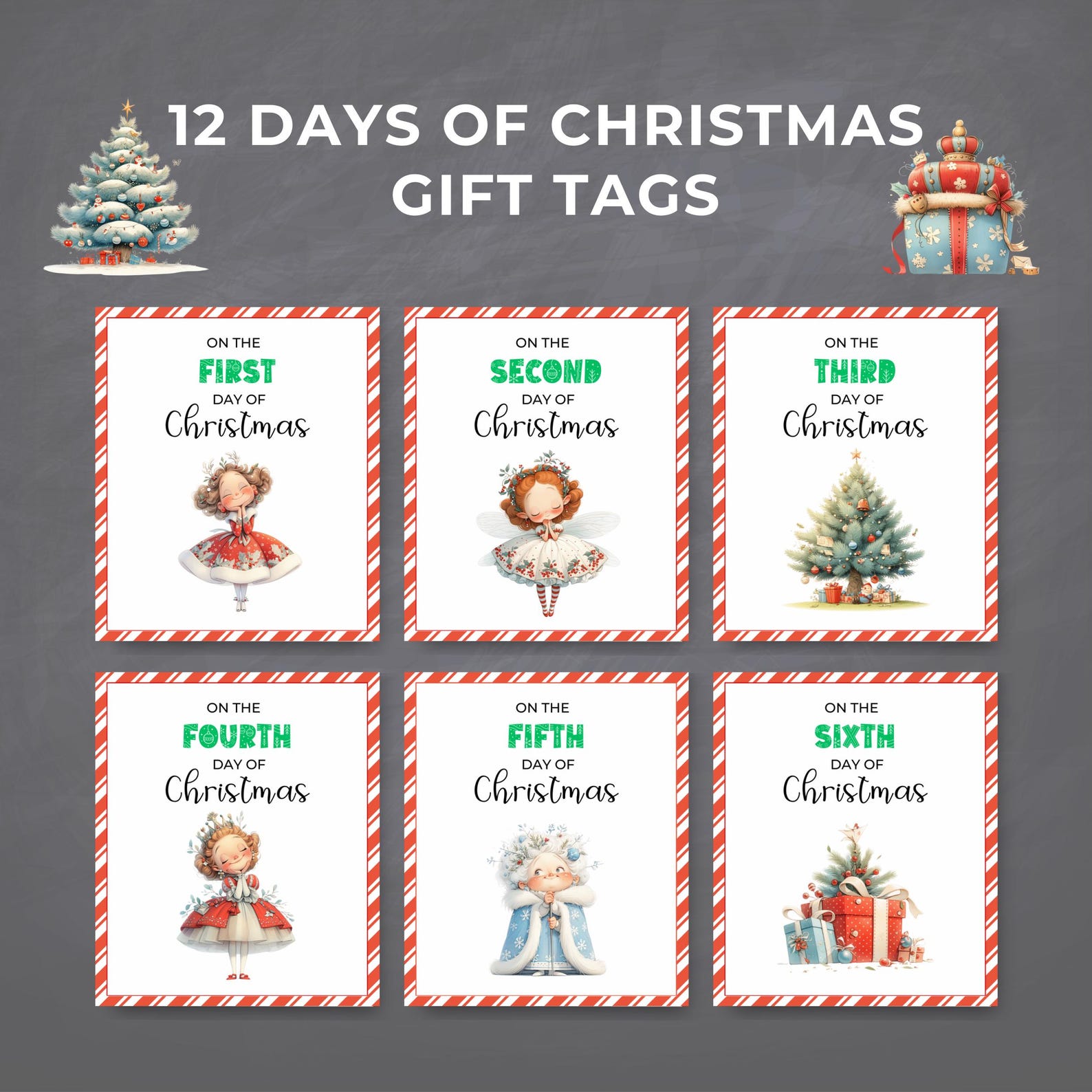 12 Days of Christmas | 12 Days of Christmas Tags | Holiday Countdown ...