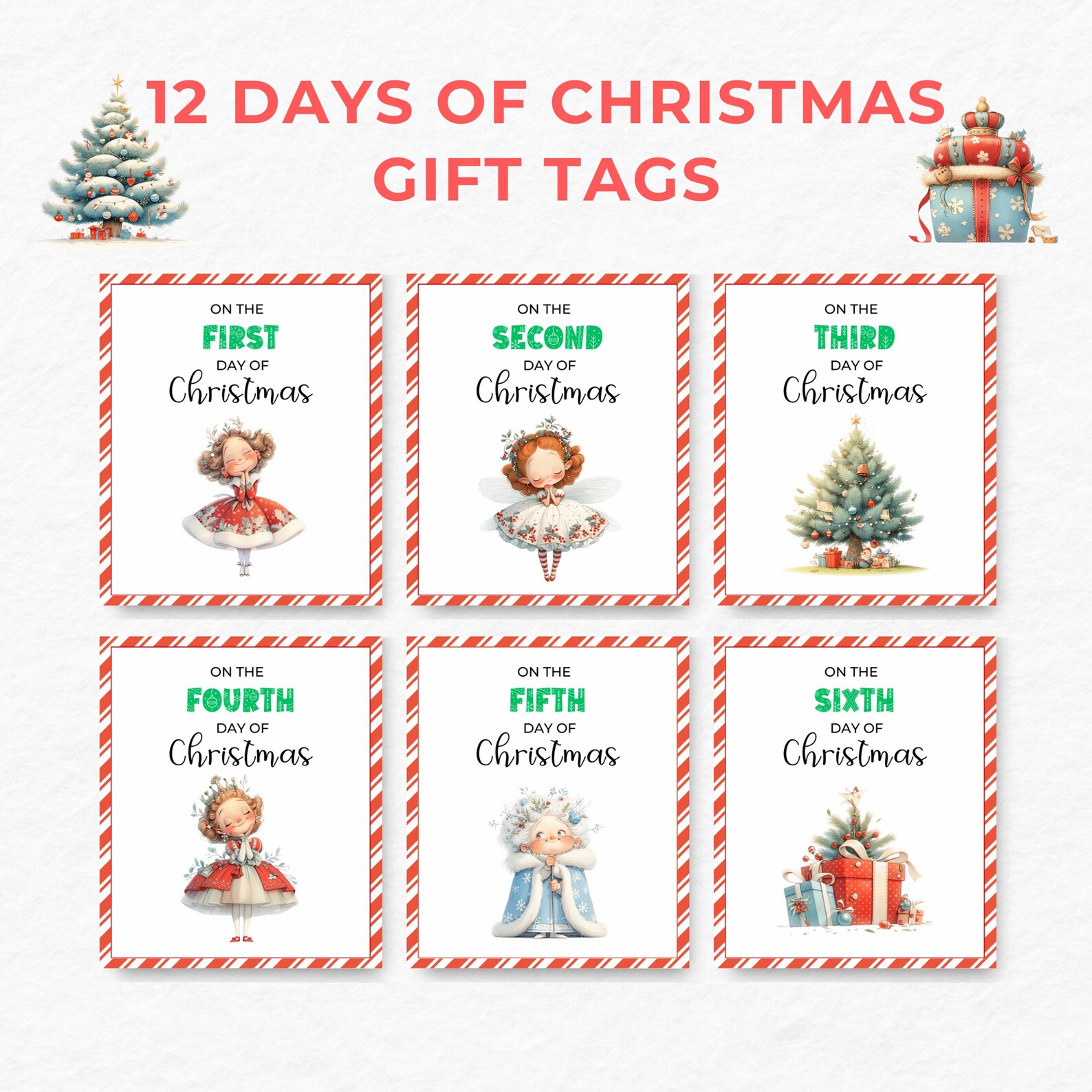 12 Days of Christmas | 12 Days of Christmas Tags | Holiday Countdown ...