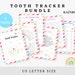 Tooth Tracker Bundle Printable, Baby Tooth Chart, Tooth Fairy Chart ...