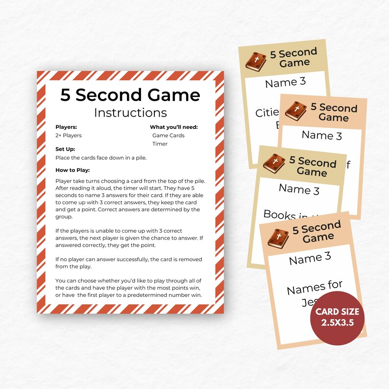 Bible Five Second Game, Bible Memory Matching Game Printable, Fun Bible ...