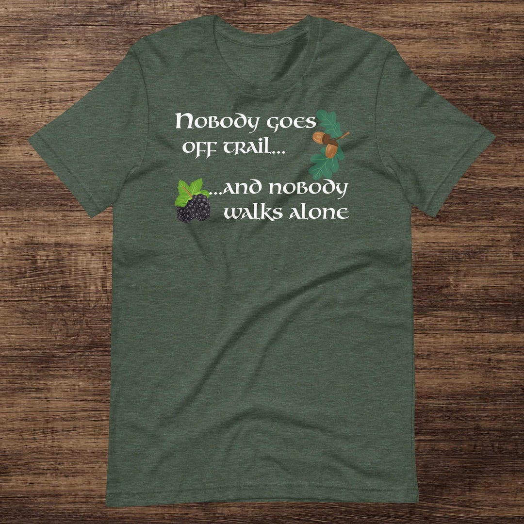 Hobbit and Harfoot With Fruit and Acorns Motto "nobody Goes off Trail ...