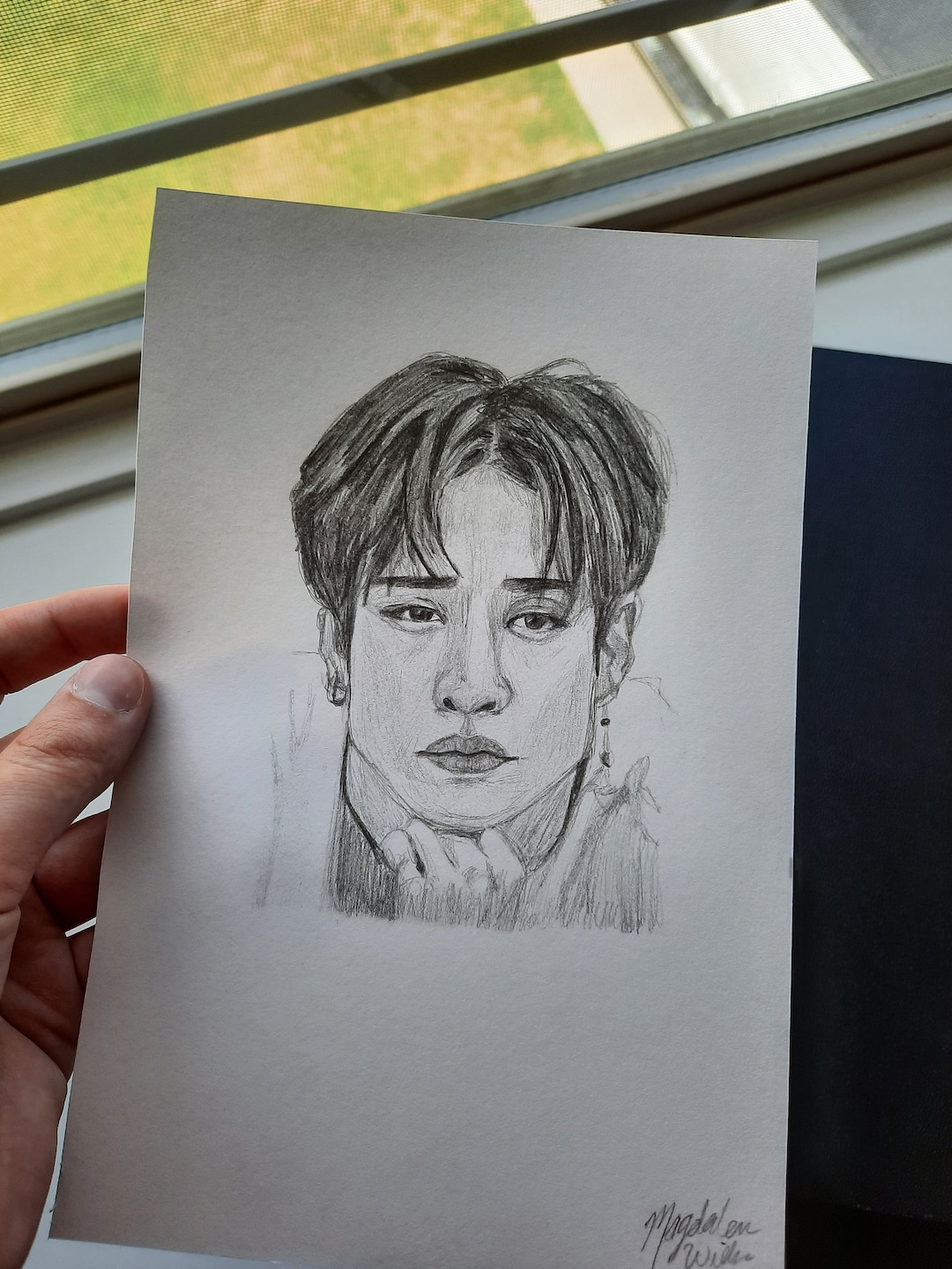 Stray Kids Bang Chan Original Drawing Handrawn - Etsy