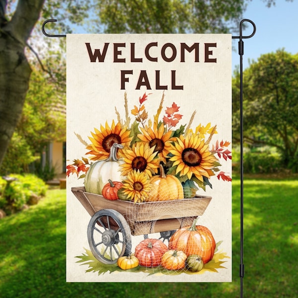 Fall Garden Flag - Etsy