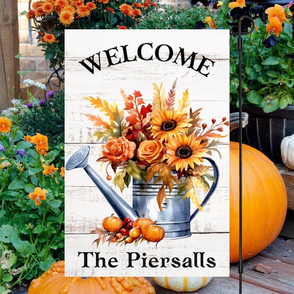 Fall Garden Flag Svg - Etsy