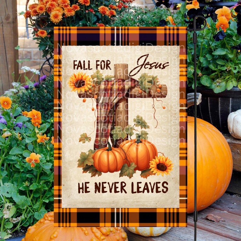 12x18 Garden Flag Sublimation Design, Fall Flag, Welcome Flag, Fall for ...