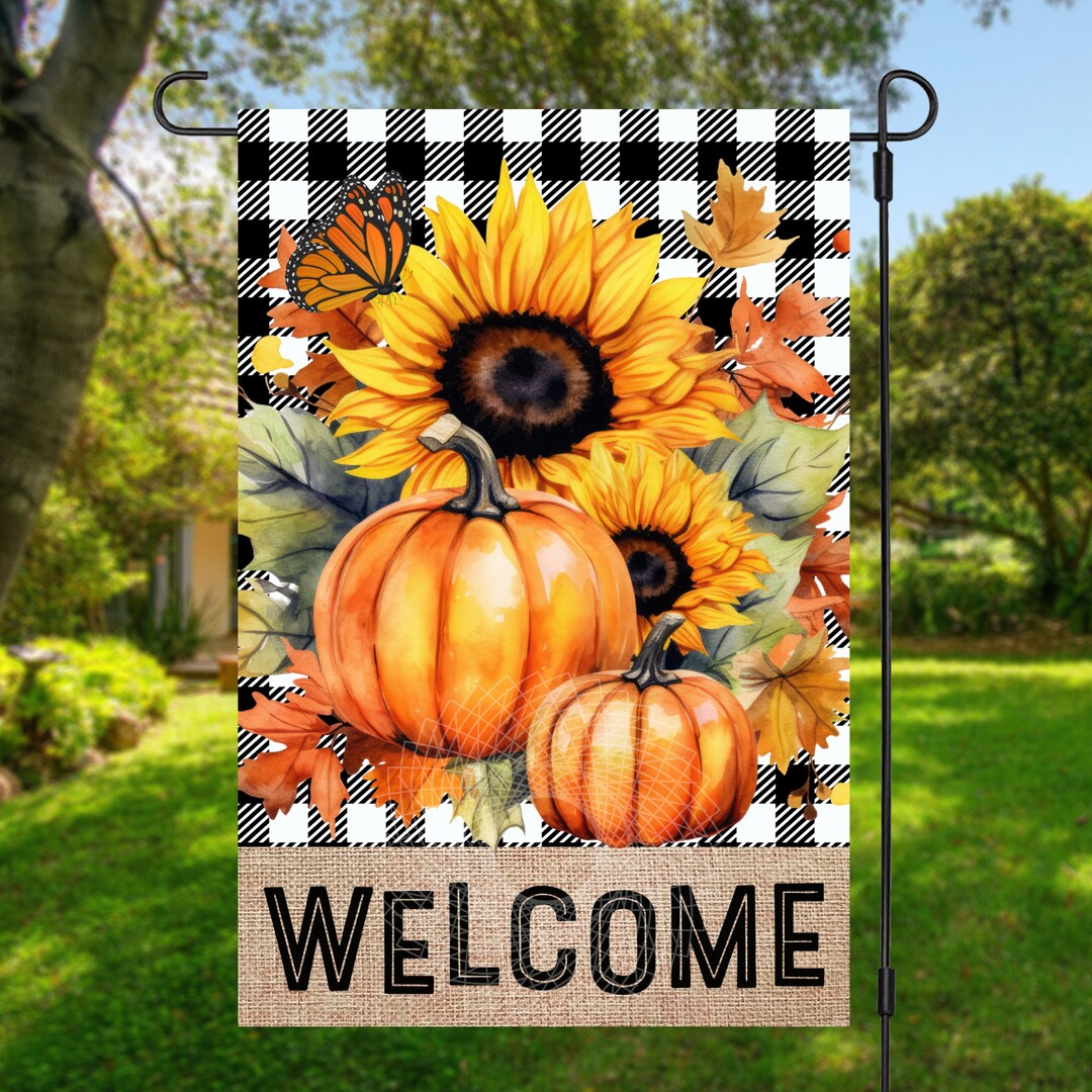 12x18 Garden Flag. Sublimation Design, Welcome, Fall Welcome Flag ...