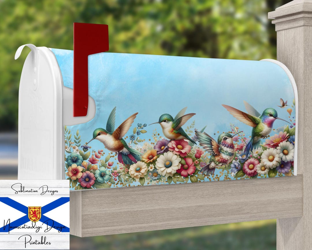 Hummingbirds Mailbox Cover, Sublimation Mailbox Cover, Digital Download ...