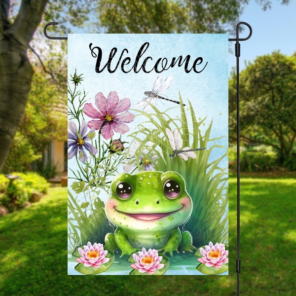 Frog Garden Flags - Etsy