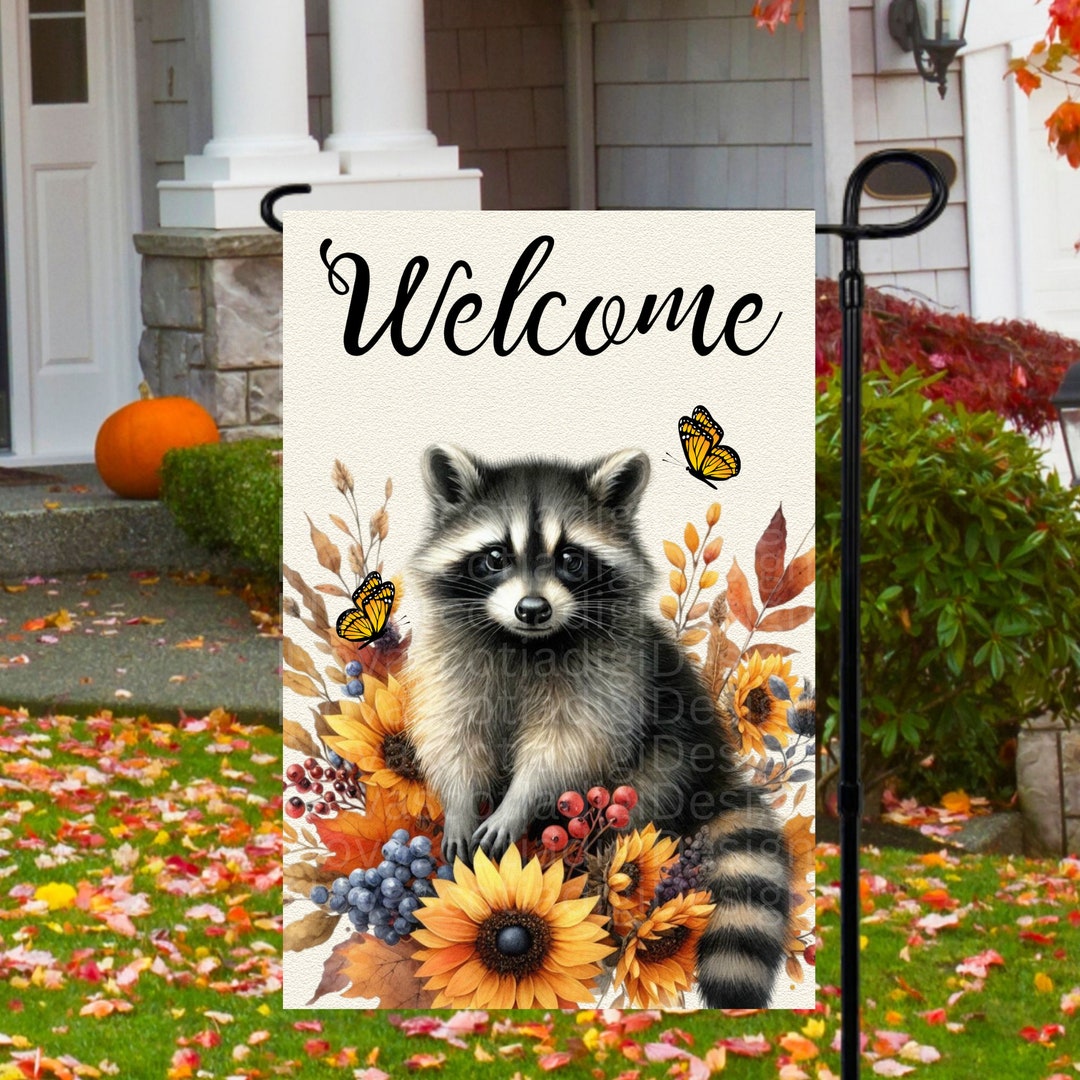 12x18 Garden Flag Sublimation Design, Fall Flag, Welcome Flag, Autumn ...