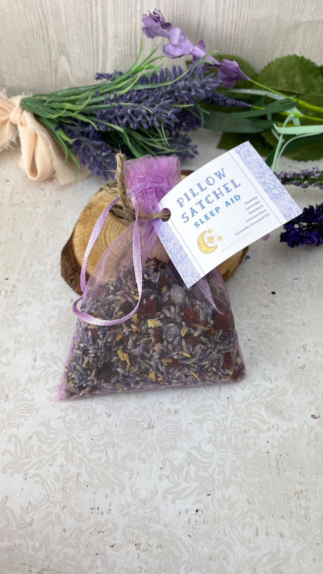 Lavender Essential Oil Sachet Pillow Relaxation Aroma Bag Herb Pillow ...