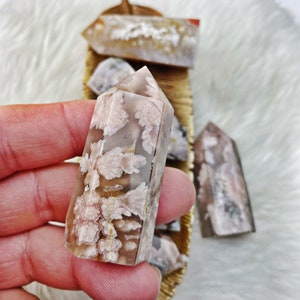 Flower Agate Tower | Point | Wand - Etsy