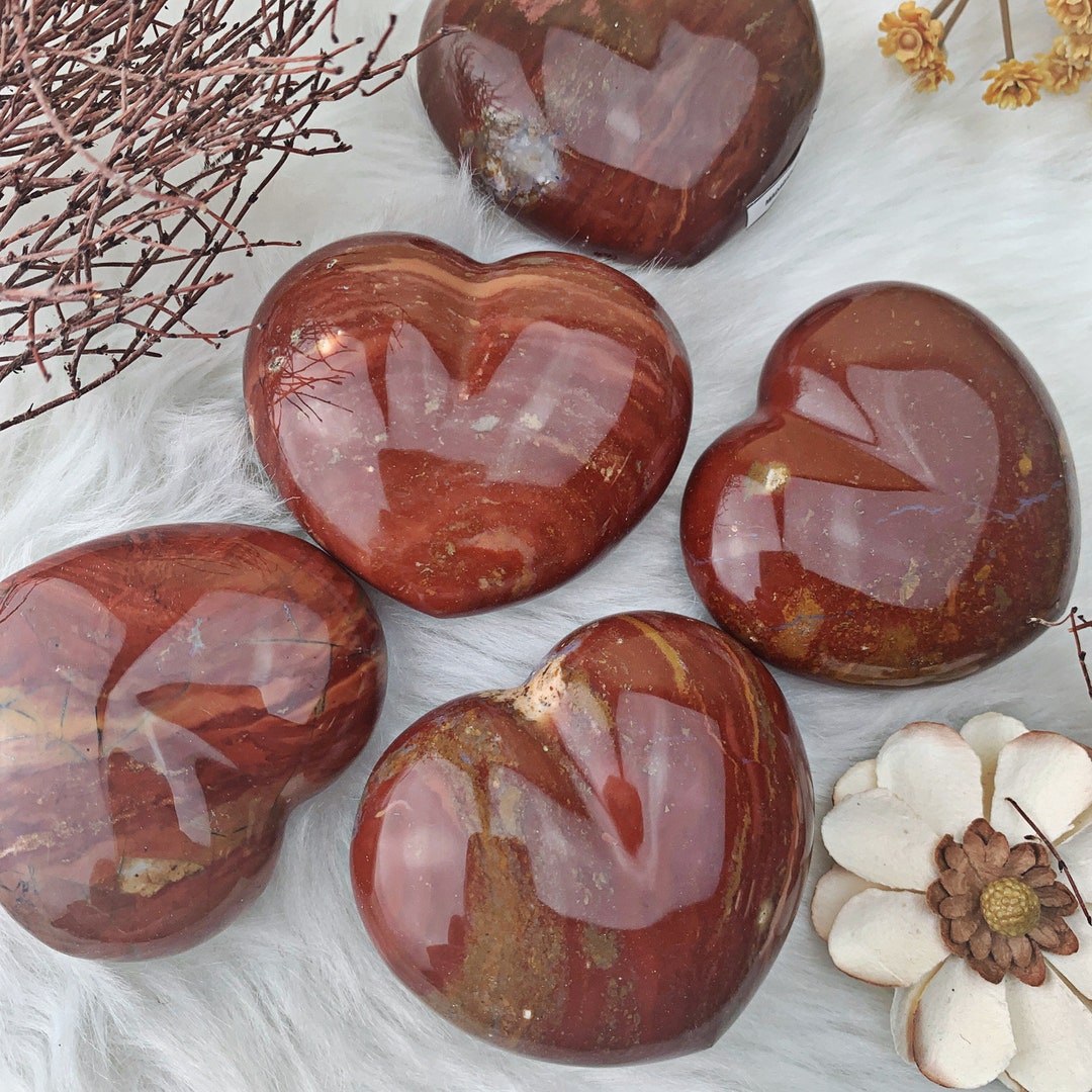 Red Jasper Heart Shape Crystal Heart Shape Red Jasper Crystal Heart Red ...