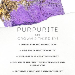 Purpurite Tumbled Stone Purple Crystal Purpurite Tumblestone Purple ...