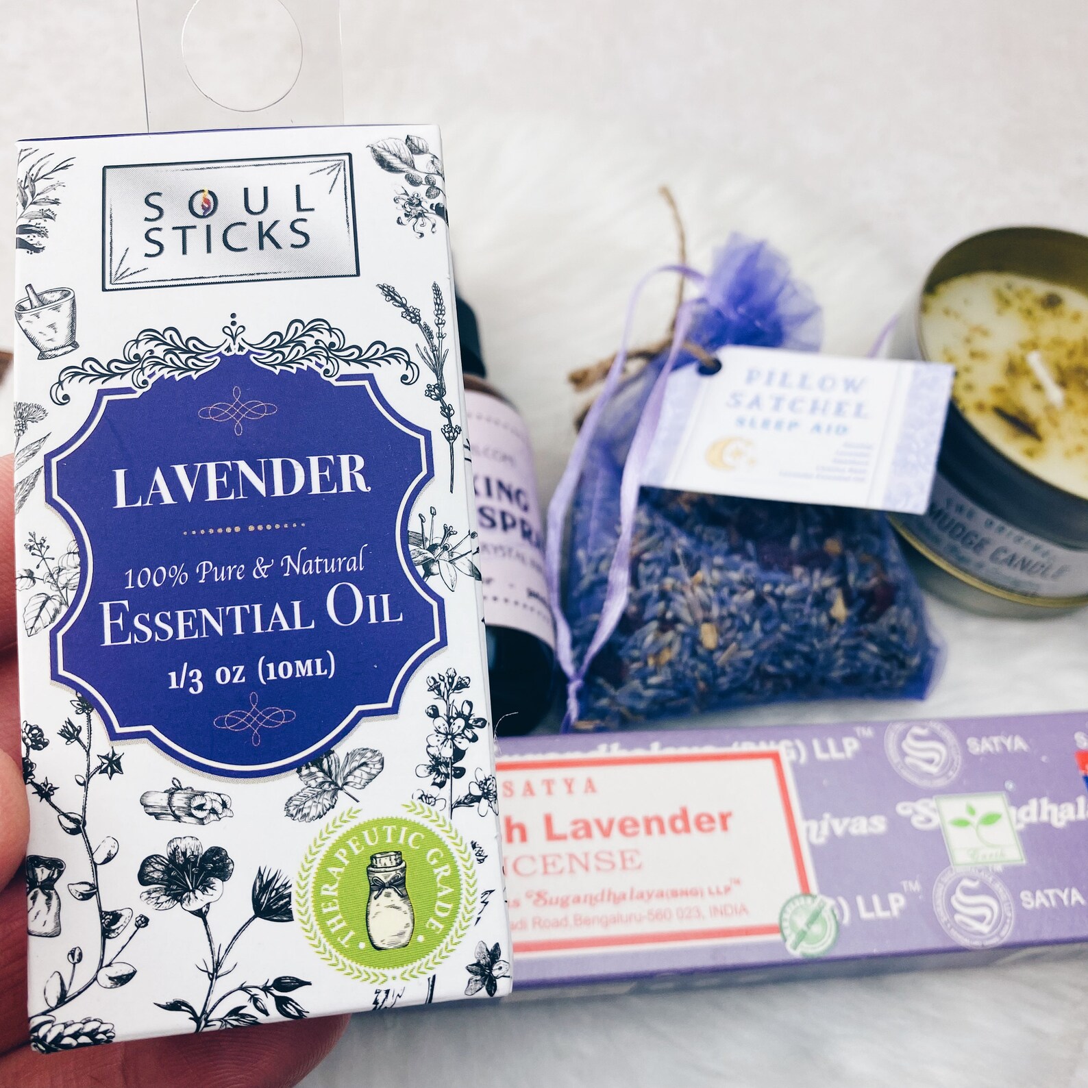 3 Pc Relaxation Gift Set Lavender Gift Box Self Care Kit Aromatherapy ...