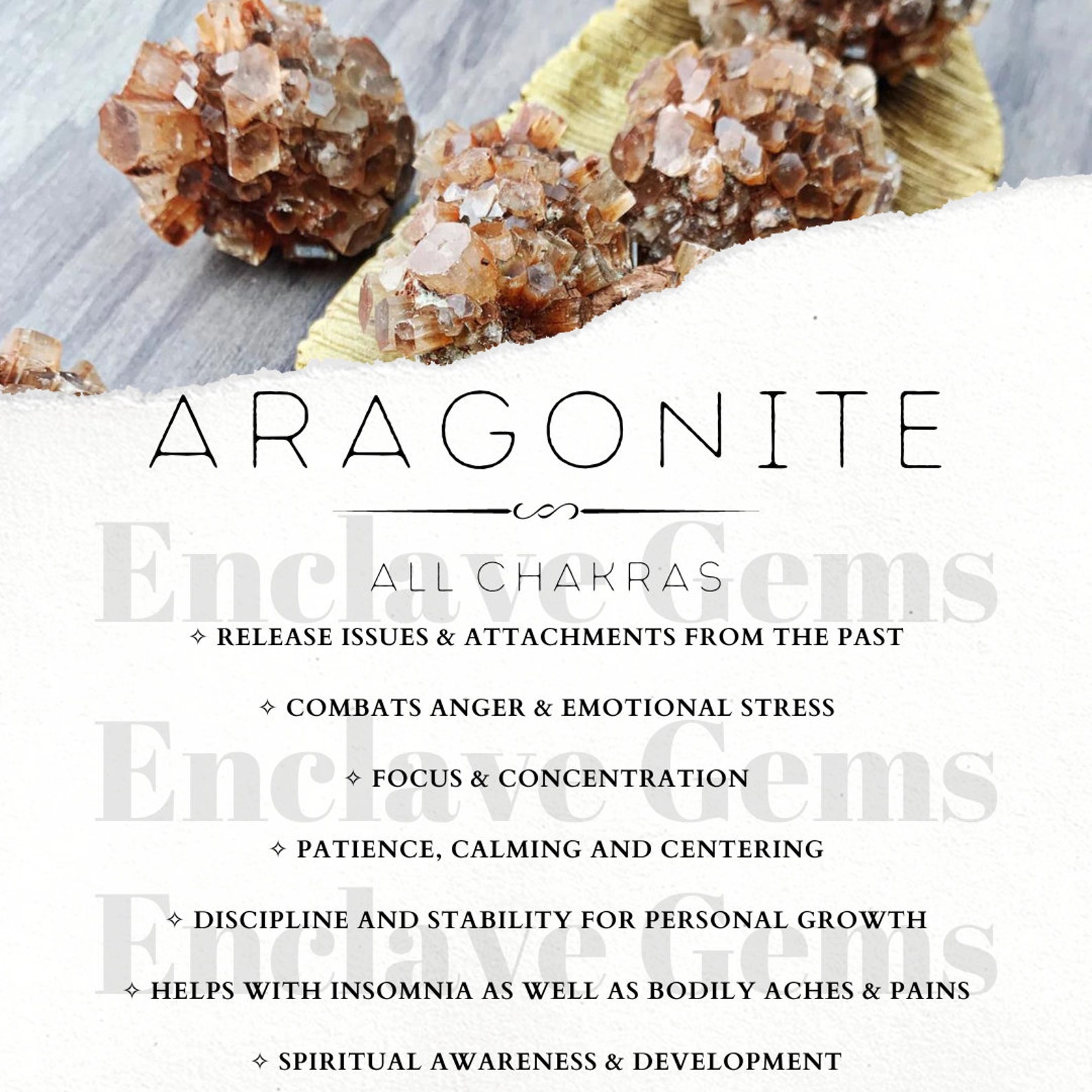 Printable Aragonite Crystal Information Card Crystal Meaning Cards ...