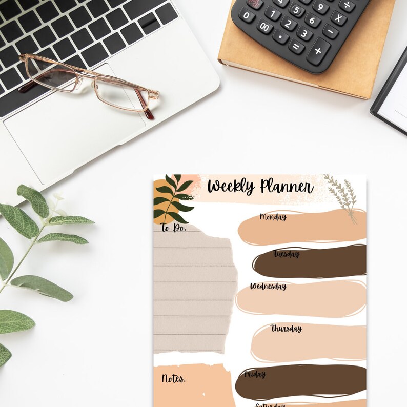 Weekly Planner Boho Style Printable Instant Download With to - Etsy