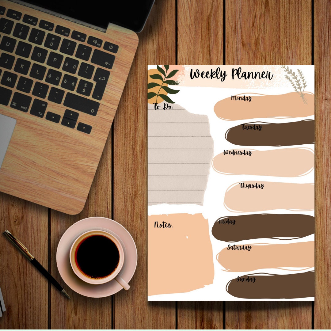 Weekly Planner, Boho Style Printable Instant Download With to Do List ...
