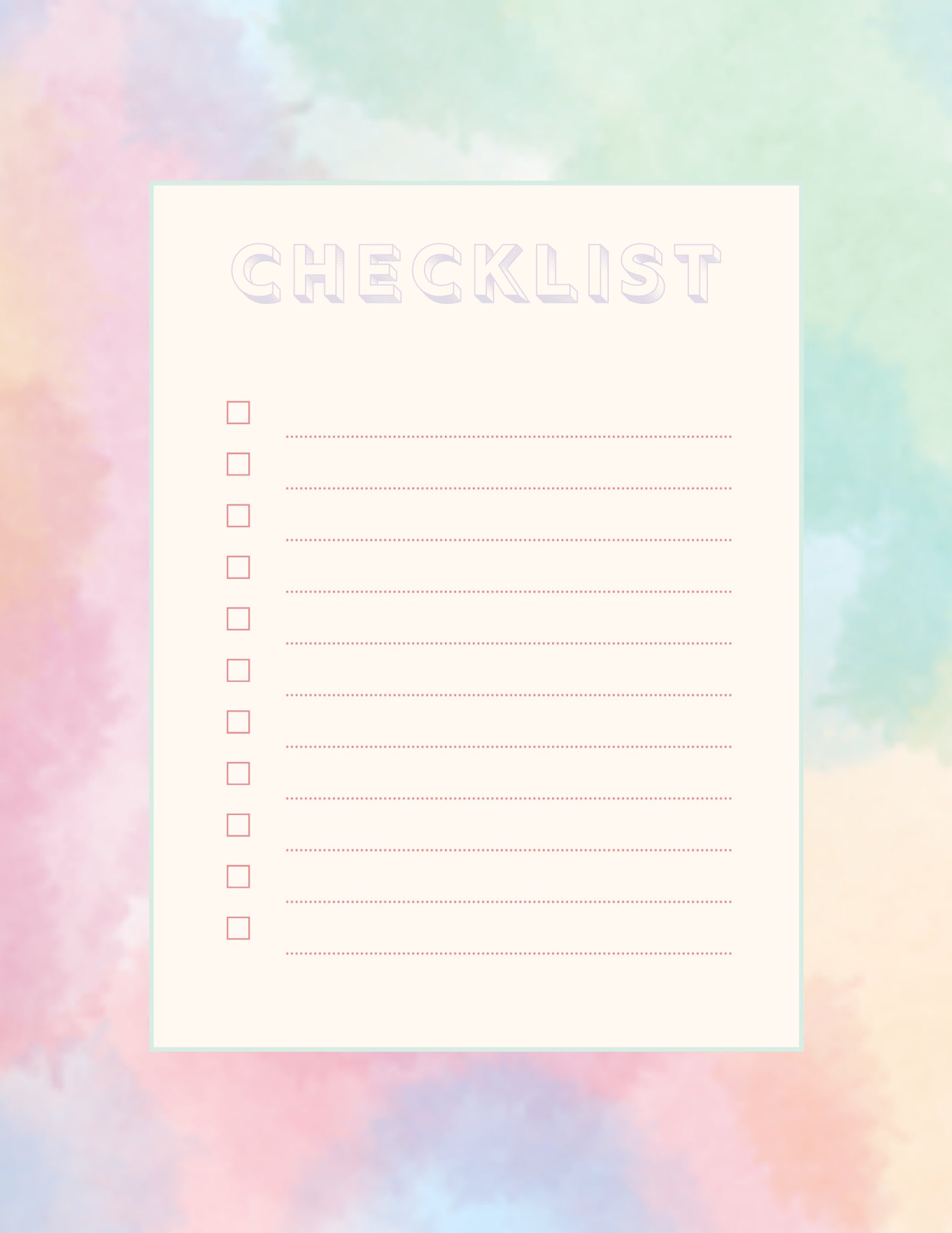 Checklist Set of 4 - Etsy