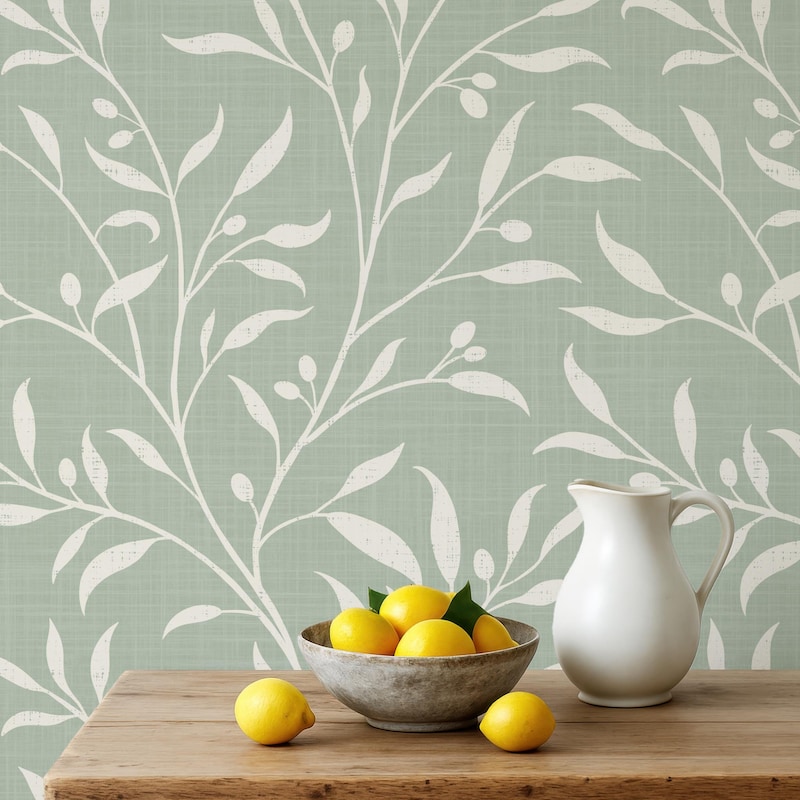 Wallpaper Dried Leaf - Etsy