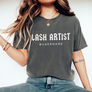 Personalized Lash Artist Shirt | Lash Artist Gift With Username | Lash ...