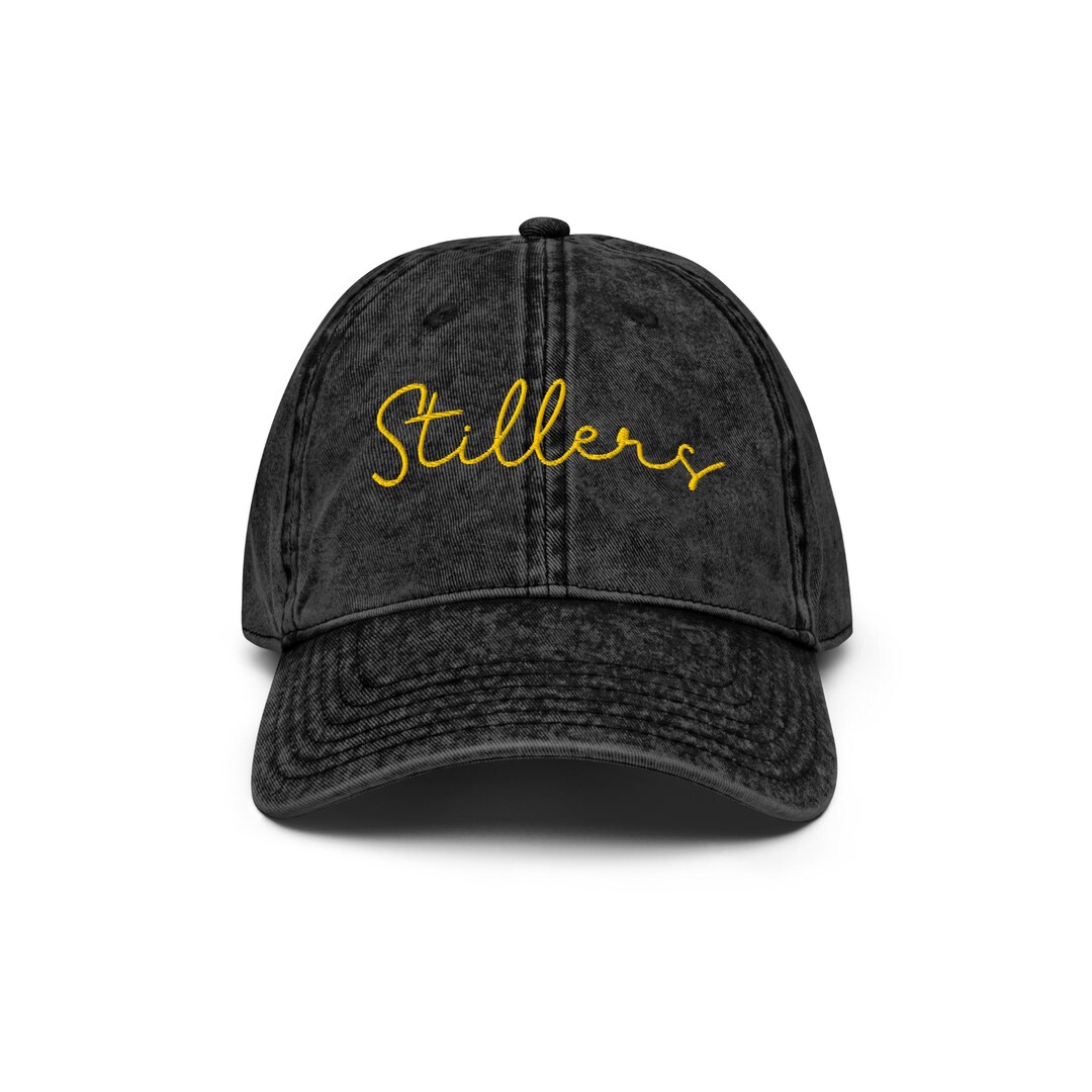 Pittsburgh Football Hat Stillers Embroidered: Baseball Cap in Black ...