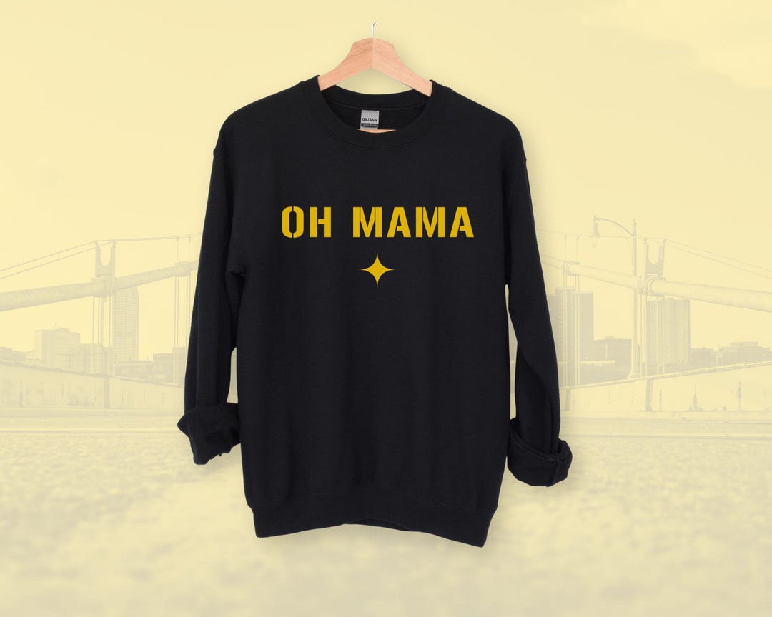 Pittsburgh Football Oh Mama Renegade Sweatshirt | Black and Gold ...