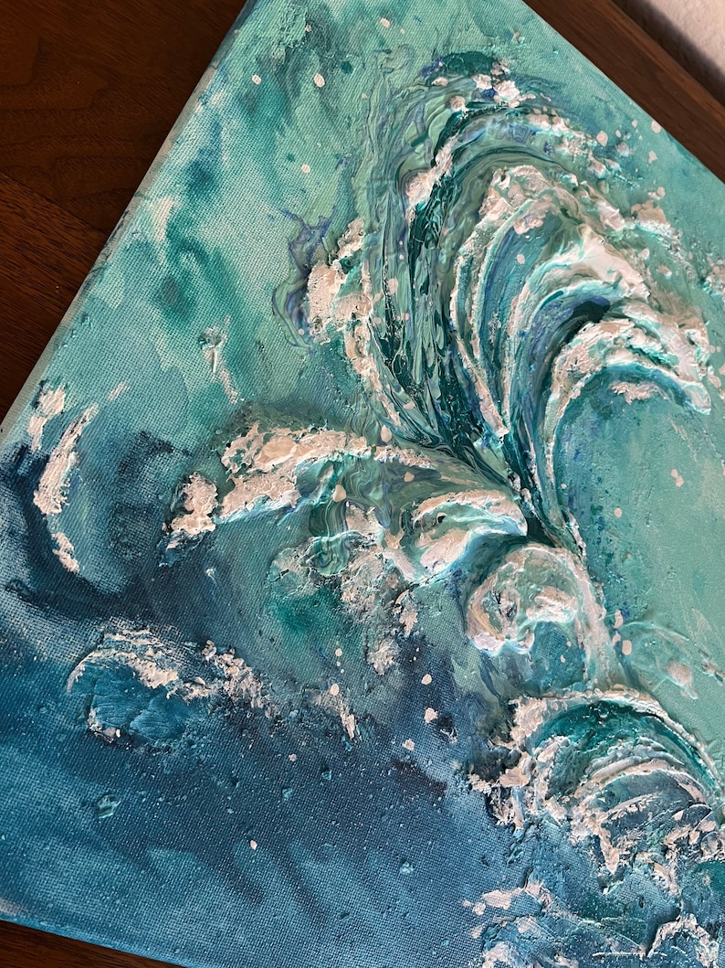 ORIGINAL PAINTING Acrylic Texture 3D Art Unframed on Canvas - Etsy