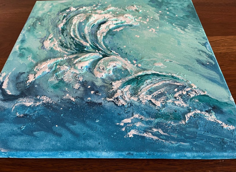 ORIGINAL PAINTING Acrylic Texture 3D Art Unframed on Canvas - Etsy