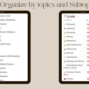 USMLE STEP 1 Notion Template Planner Academic Planner, MED School ...