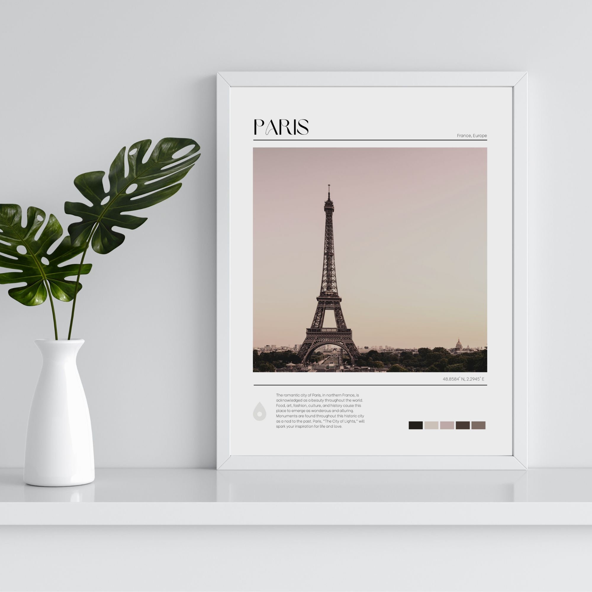Paris Printable Poster, Travel Photos, Digital Download, Wall Art, Home ...