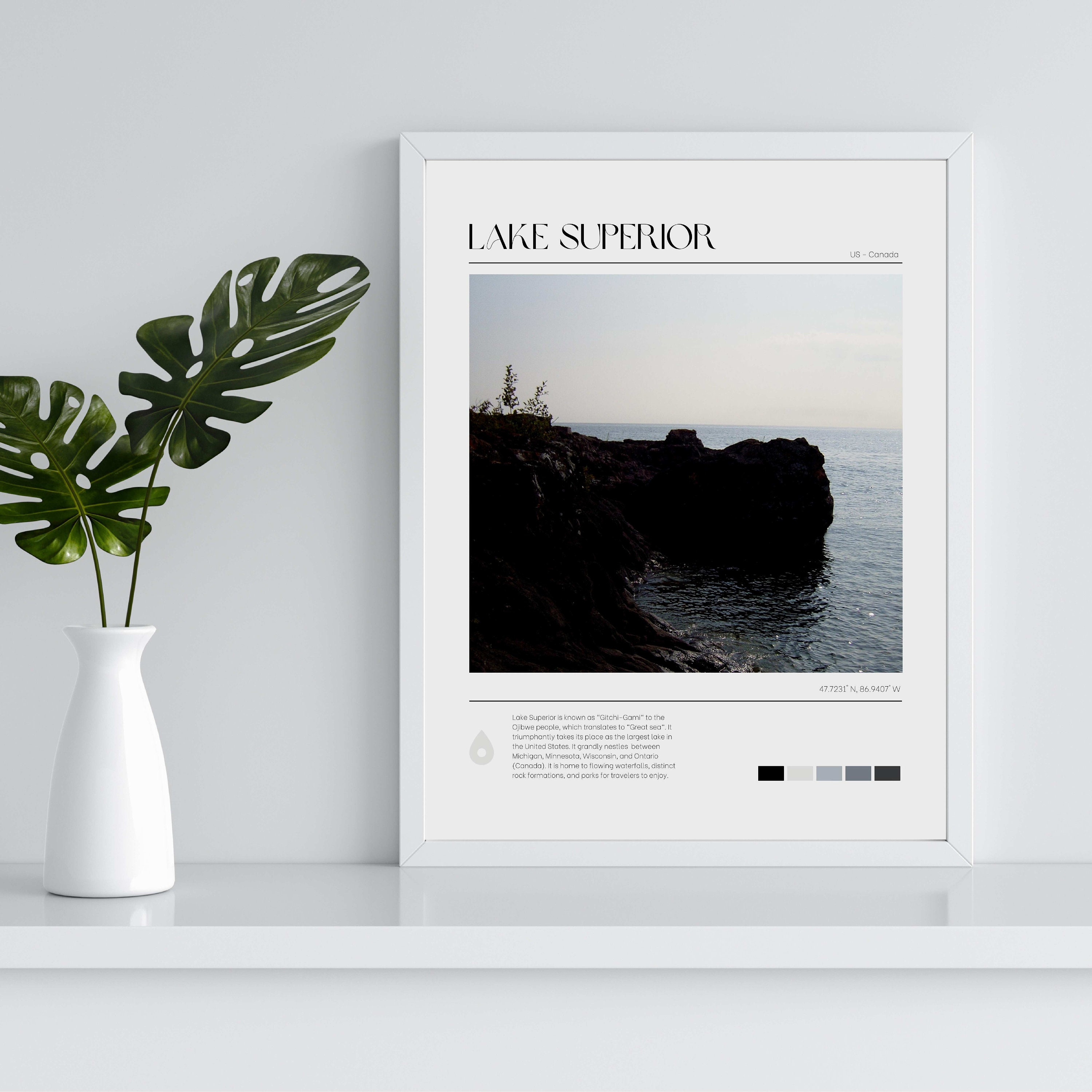 Lake Superior Printable Poster, Travel Photos, Digital Download, Wall ...