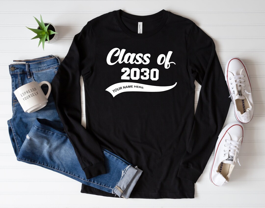 Graduation Class of Personalized T-shirt, Class of 2030, Graduation ...