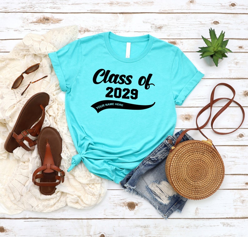 Graduation Class of Personalized T-shirt, Class of 2029, Graduation T ...