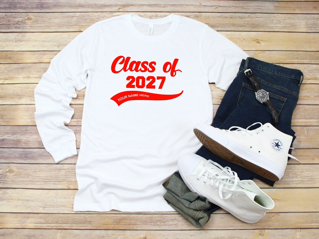 Graduation Class of Personalized T-shirt, Class of 2027, Graduation ...
