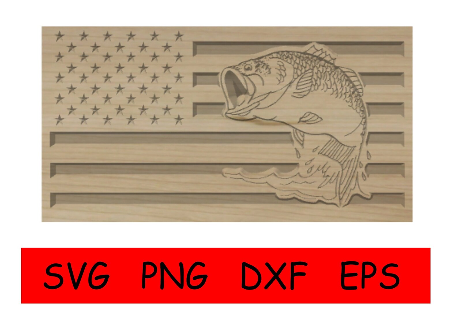 Bass Flag SVG - Etsy