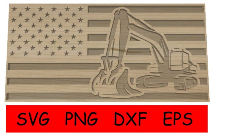 Excavator Flag Files - Etsy