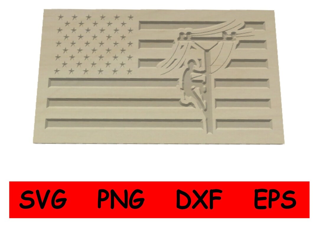 Lineman Flag SVG - Etsy