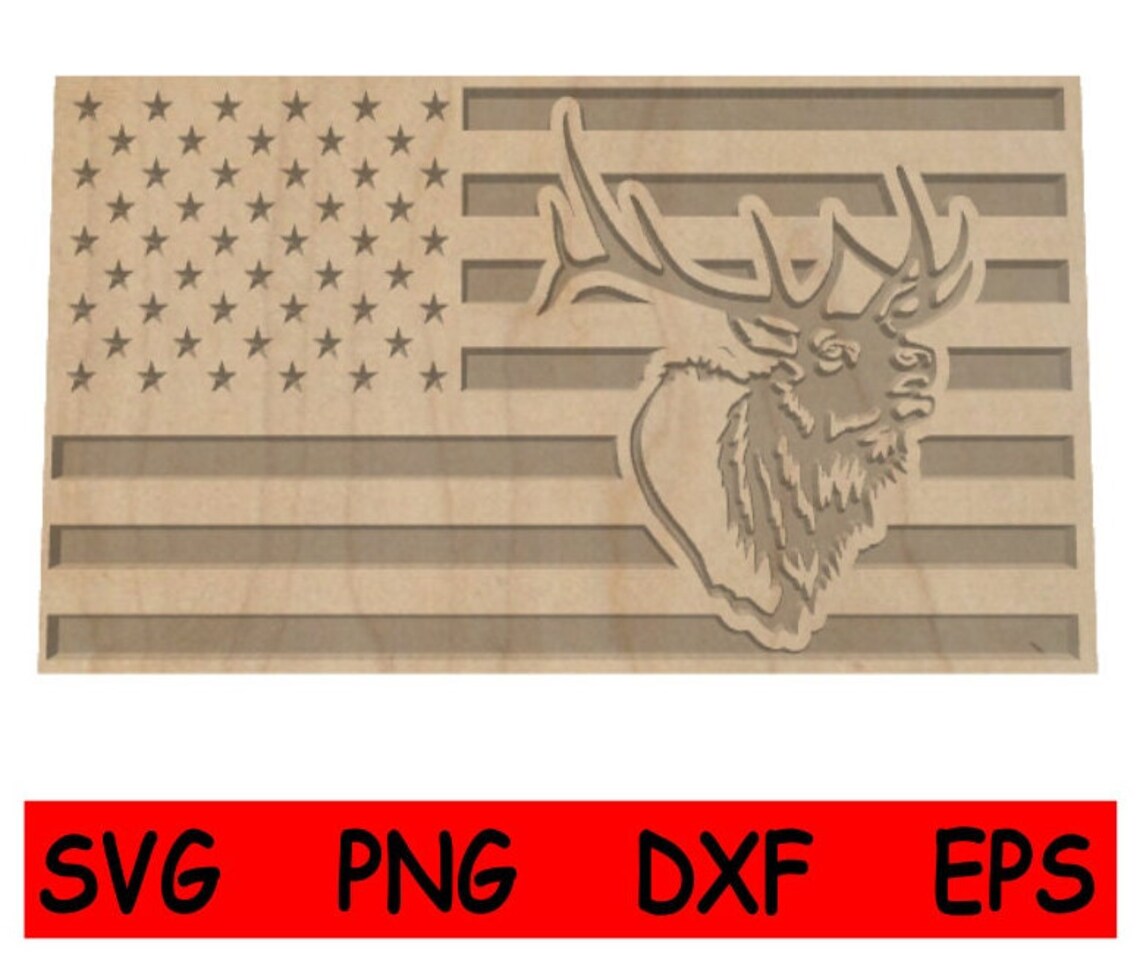 Elk Flag SVG - Etsy