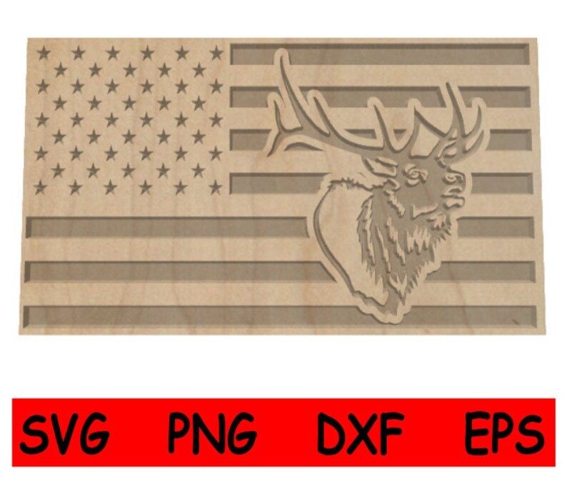 Elk Flag SVG - Etsy