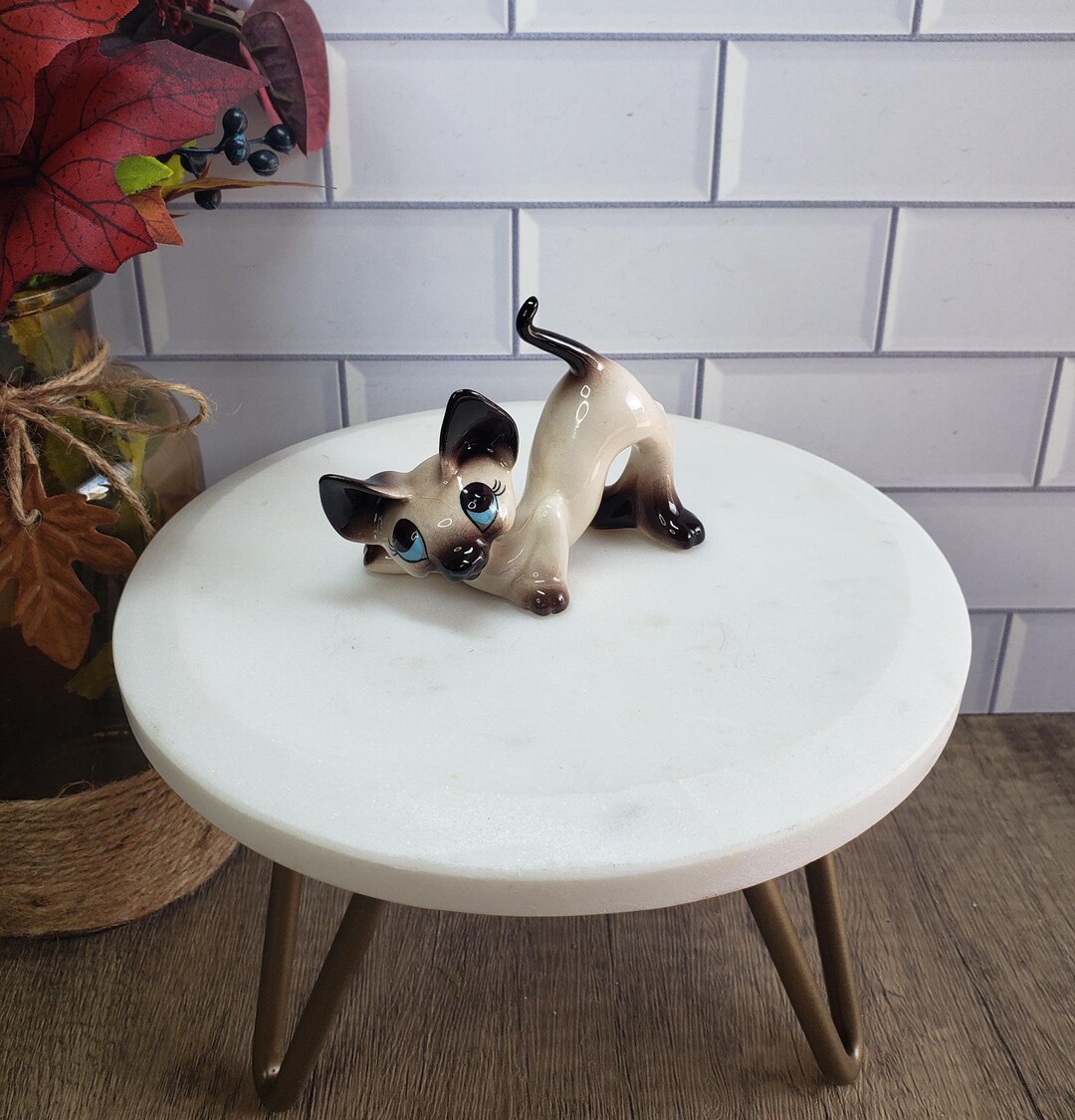 1950's Freeman-mcfarlin Nodder Bobble Head Porcelain Siamese Cat ...