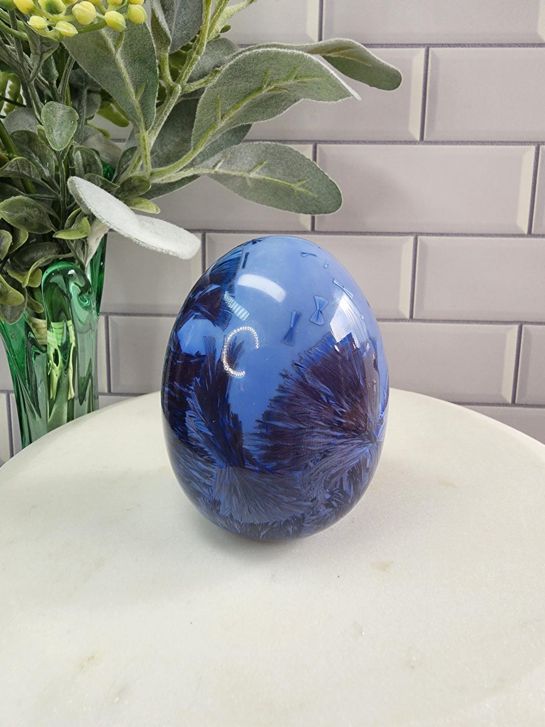 Vintage Duly Mitchell Crystalline Glaze Porcelain Egg: Sedona Art ...