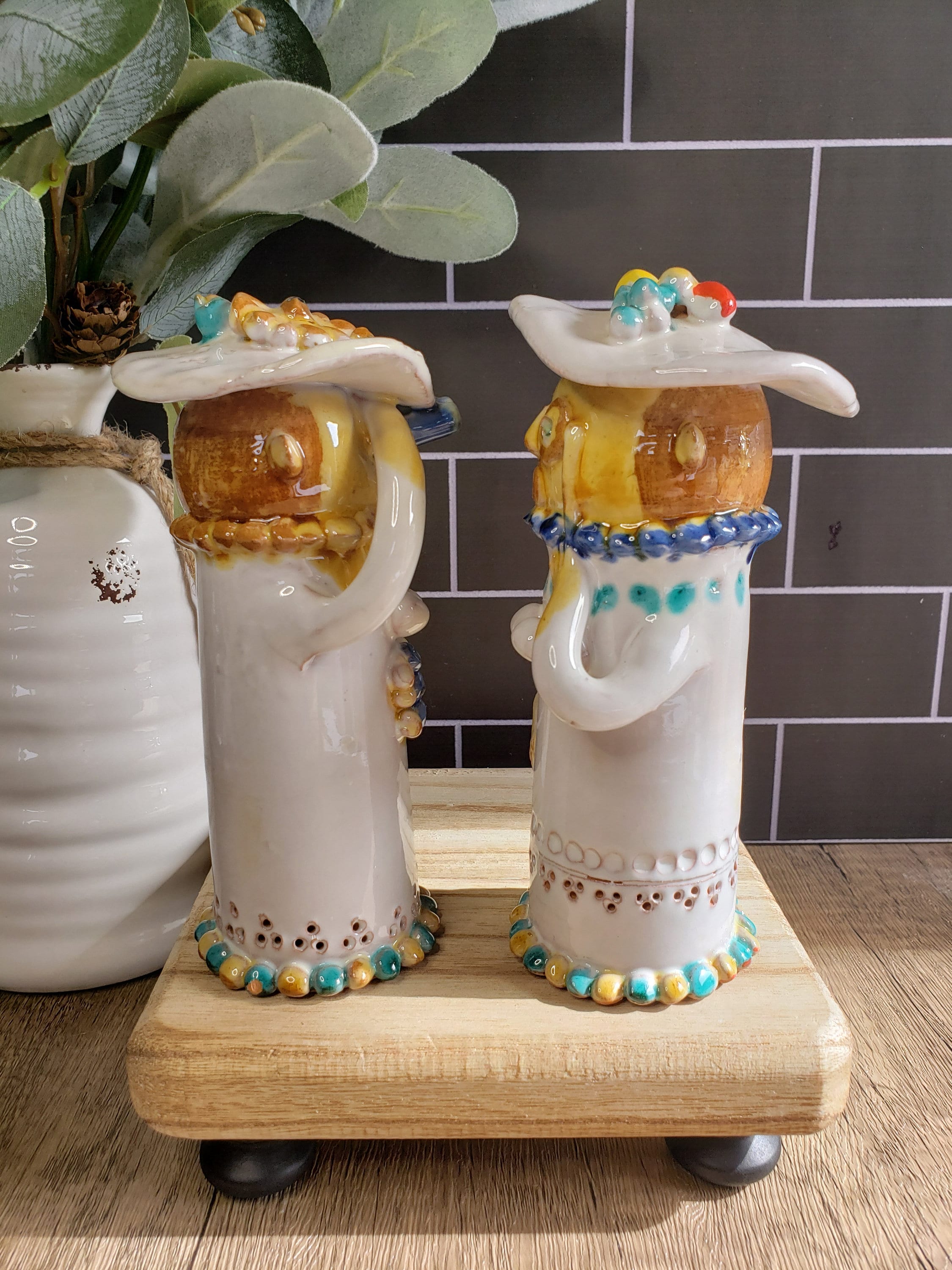Vintage Etelka Csavlek Pottery Figurine Set: Handmade Hungarian Kerámia ...