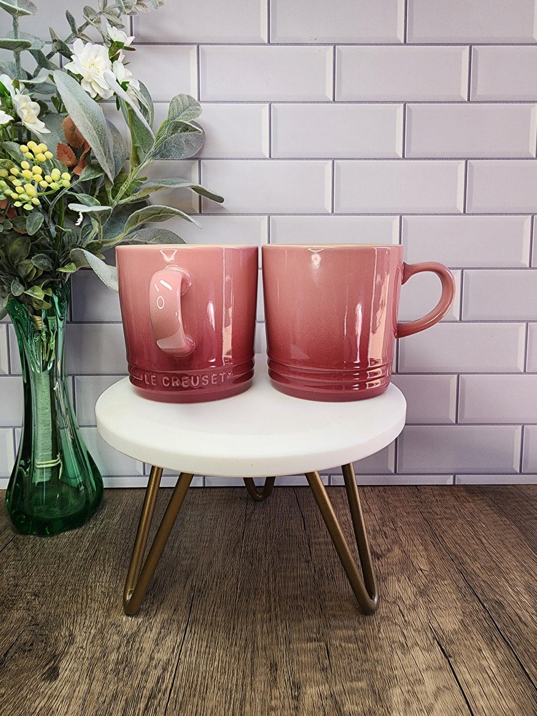 Le Creuset Stoneware "london Mug" Set: Rose Quartz Ombre, Set of 2 - Etsy