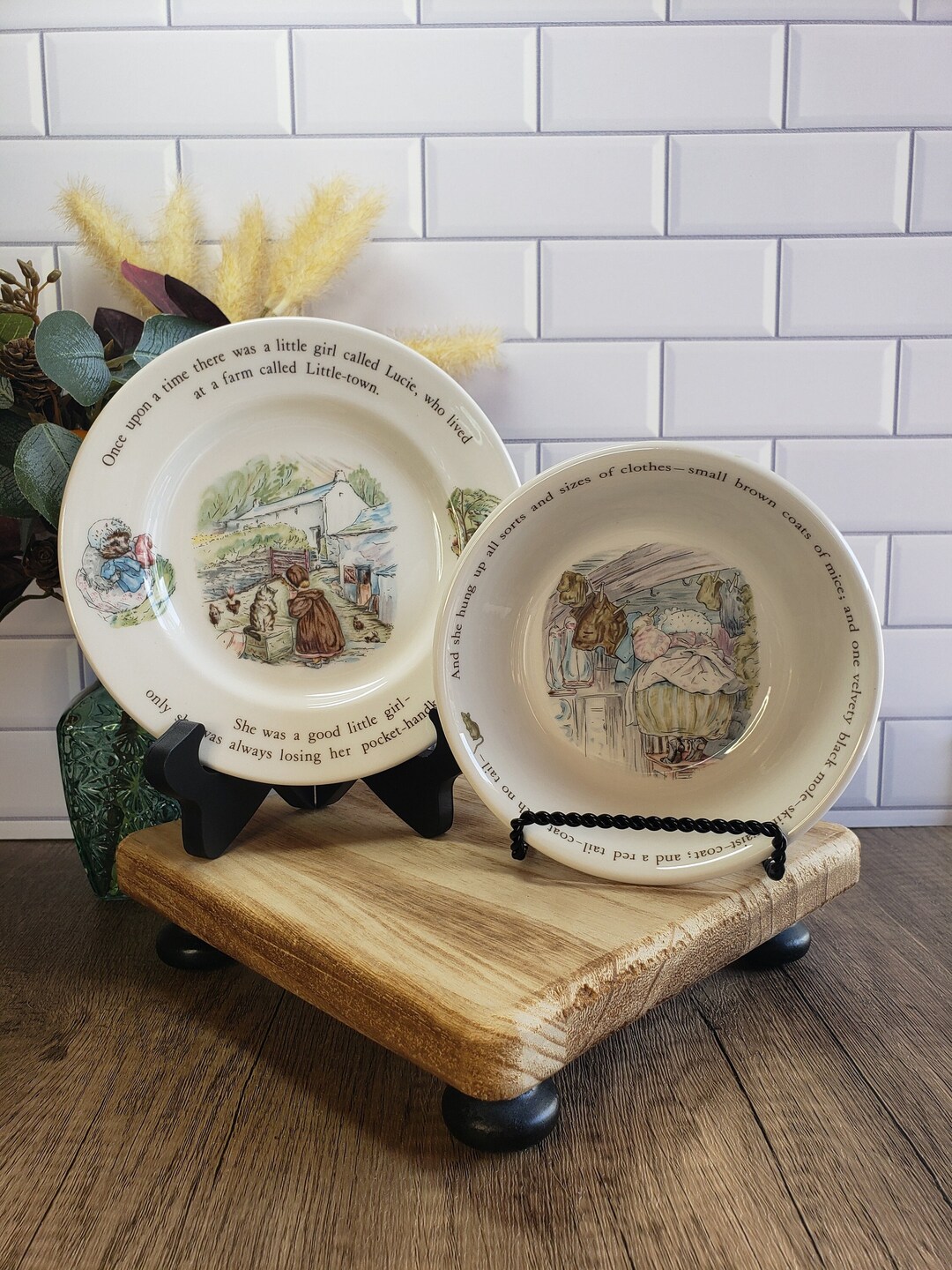 Vintage Wedgwood Beatrix Potter Mrs. Tiggy-winkle Porcelain Children's ...