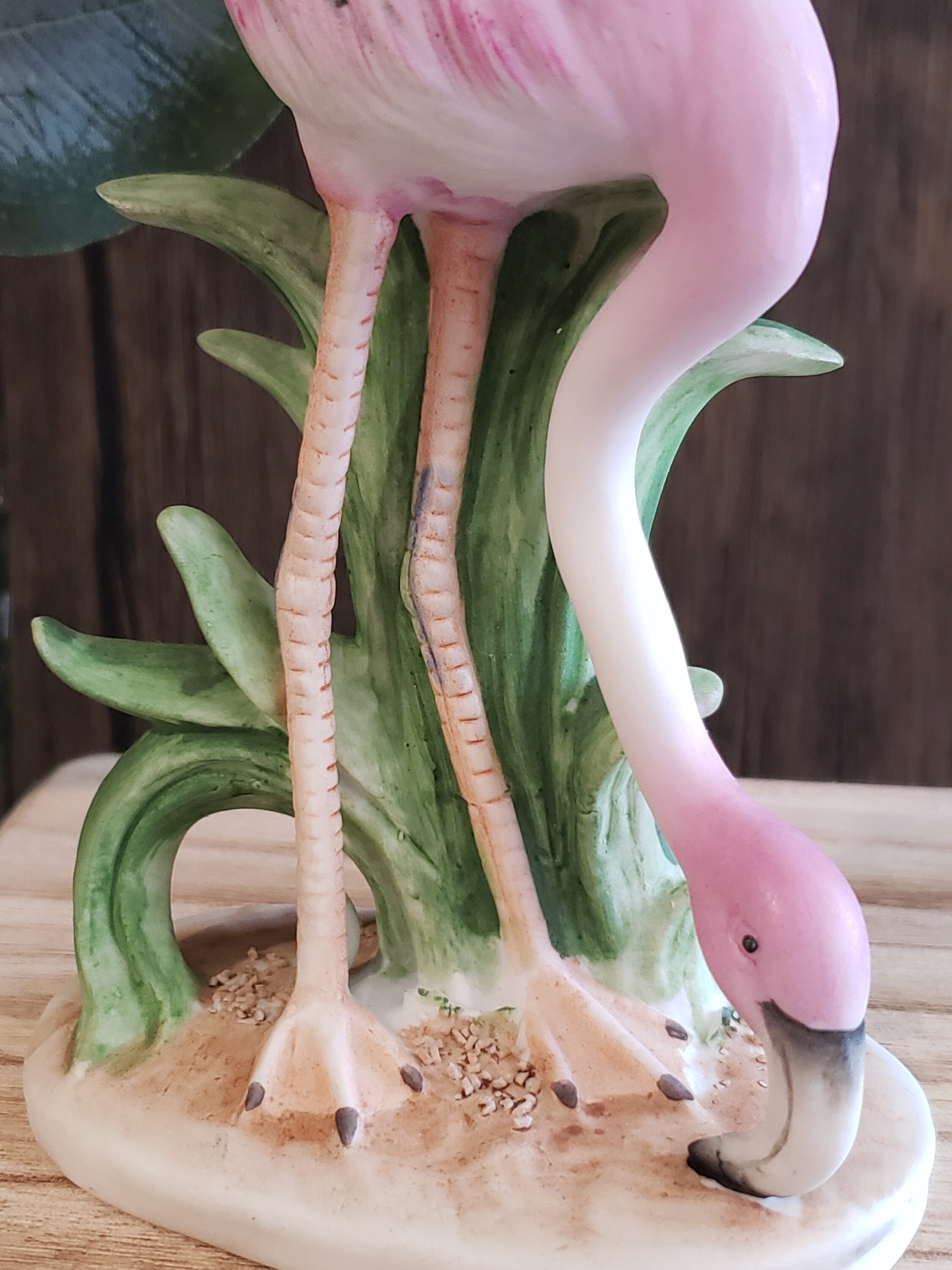 1960's LEFTON Hand Painted Porcelain Flamingo Figurine KW 657 Birthday ...