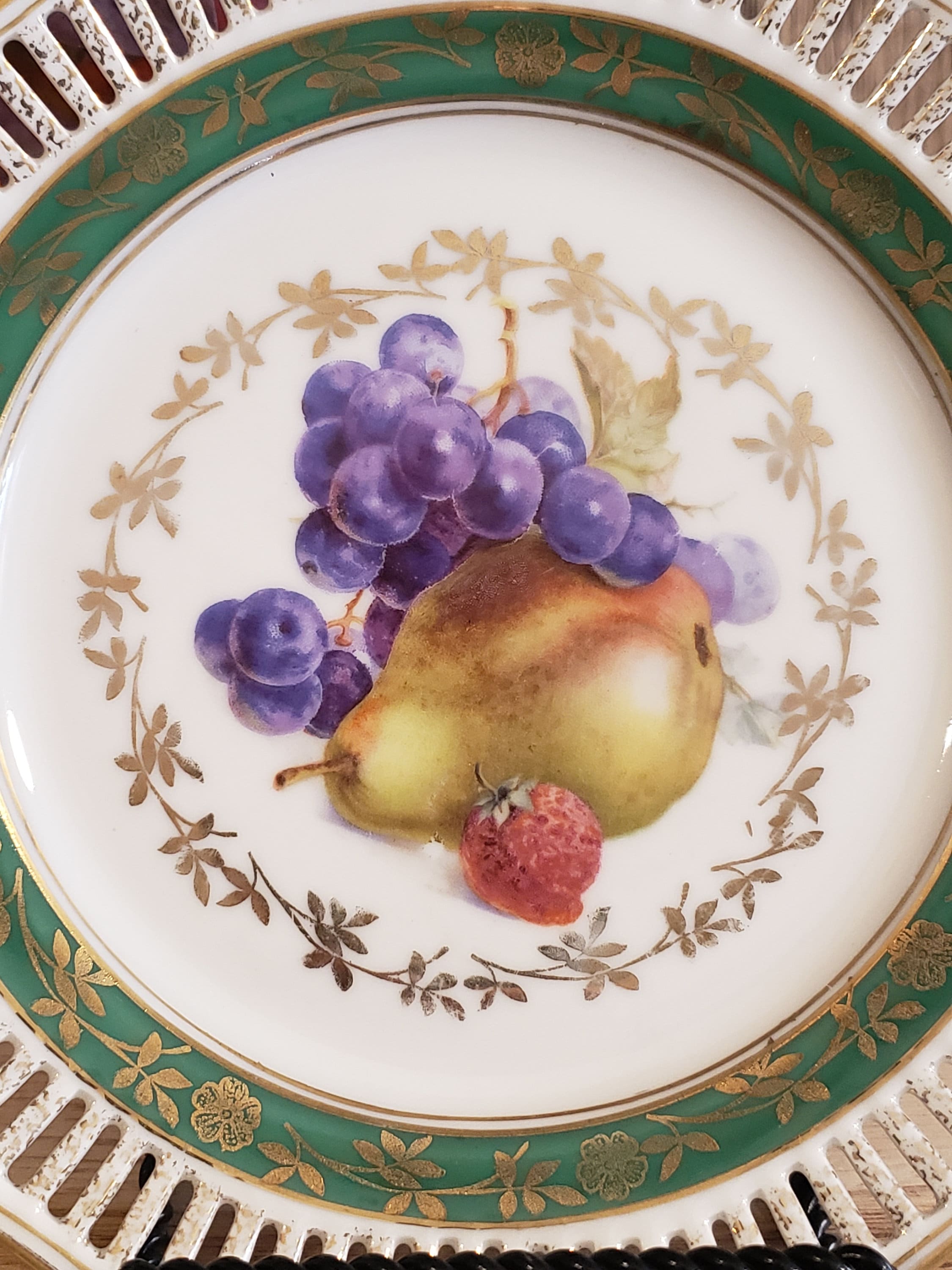 1970's Winterling Bavaria Germany Reticulated Fruit Decorated Porcelain ...