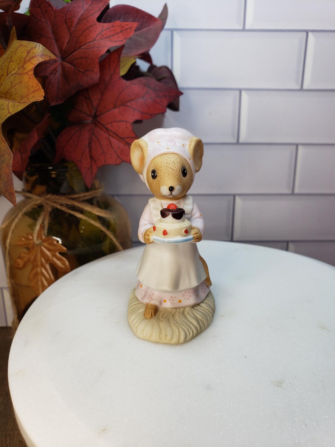 Vintage 1982 Enesco Days of the Week Country Calico Mice Saturday ...