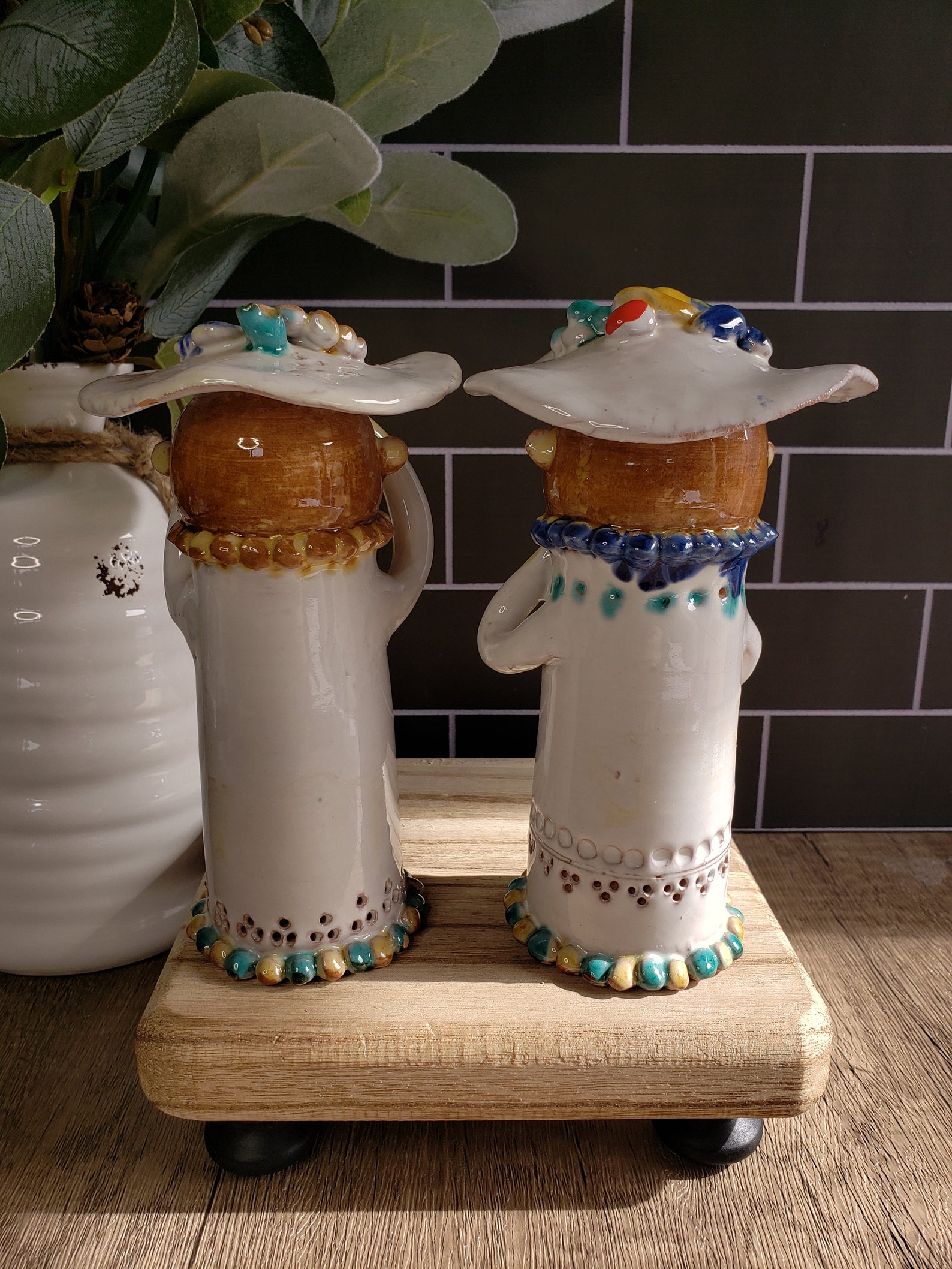 Vintage Etelka Csavlek Pottery Figurine Set: Handmade Hungarian Kerámia ...