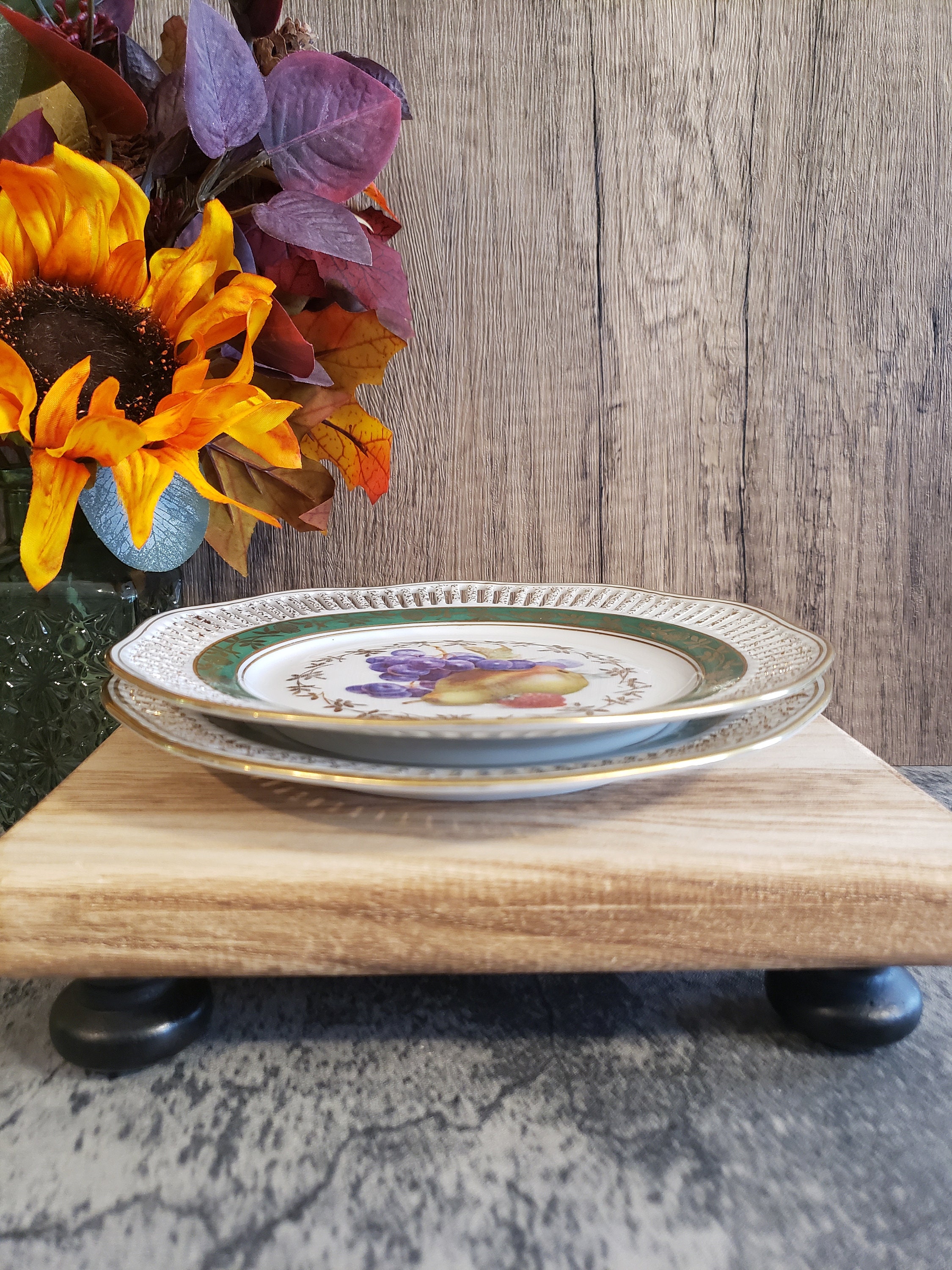 1970's Winterling Bavaria Germany Reticulated Fruit Decorated Porcelain ...